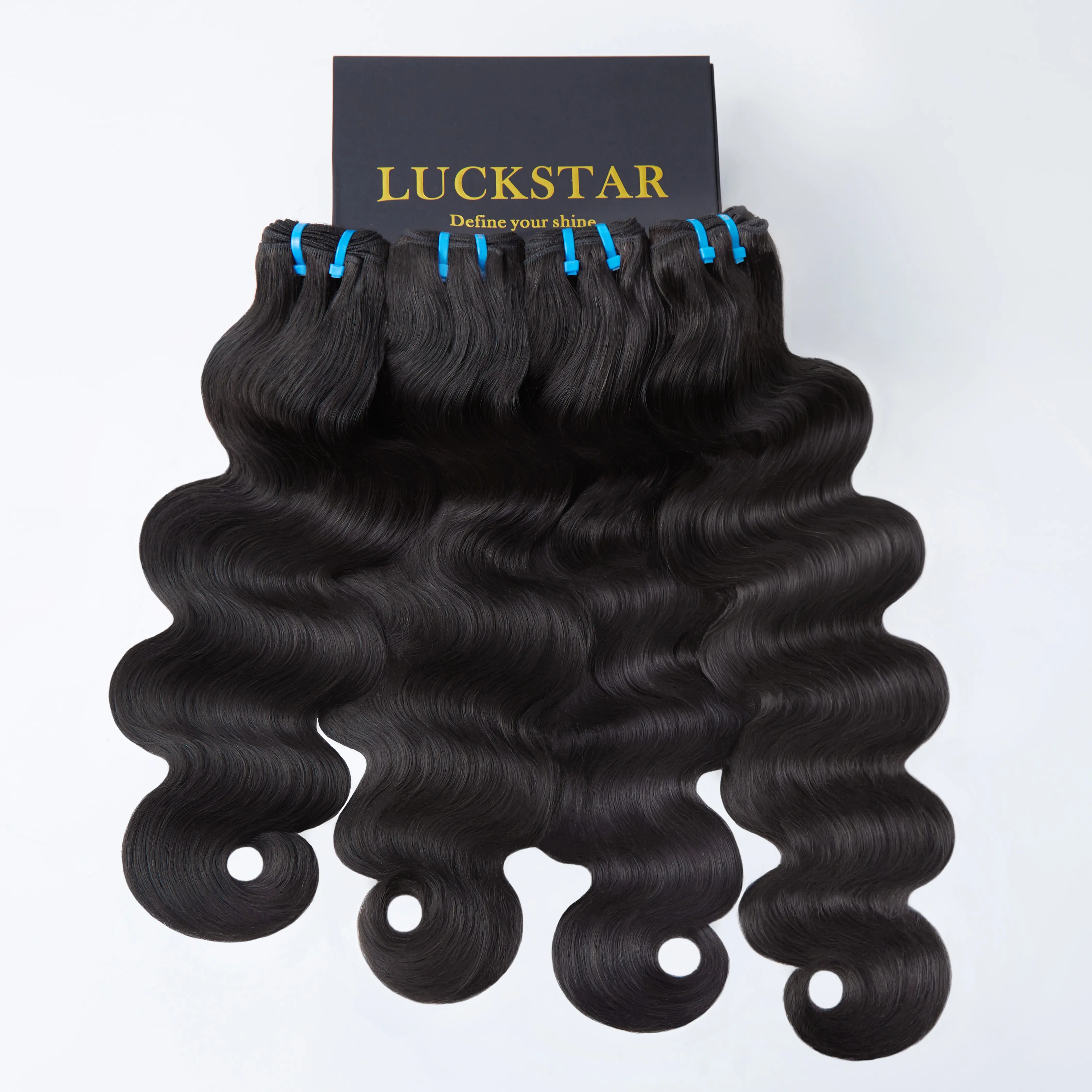 LUCKSTAR Premium 100% Virgin Human Hair Body Wave Bundles Steam ...