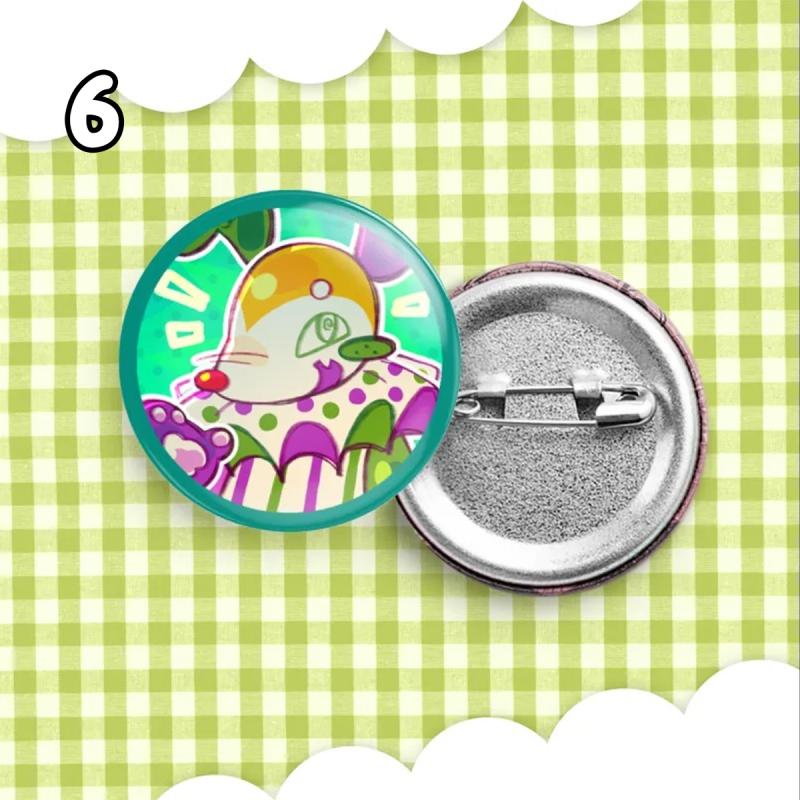 Dandy's world pin button: Astro/ Sprout/ Vee/ Shelly/ Cosmo/ Glisten ...