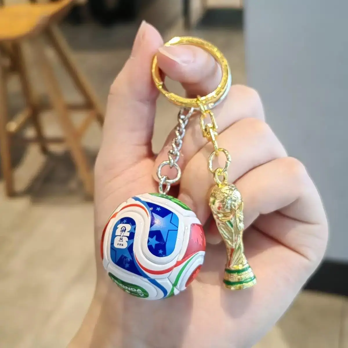 2026 Soccer Championship Commemorative Ball Keychain with Trophy ...