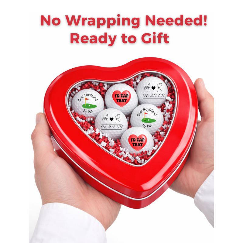 Valentine’s Golf Gift Set for Him Heart Tin Gift Box for Boyfriend ...