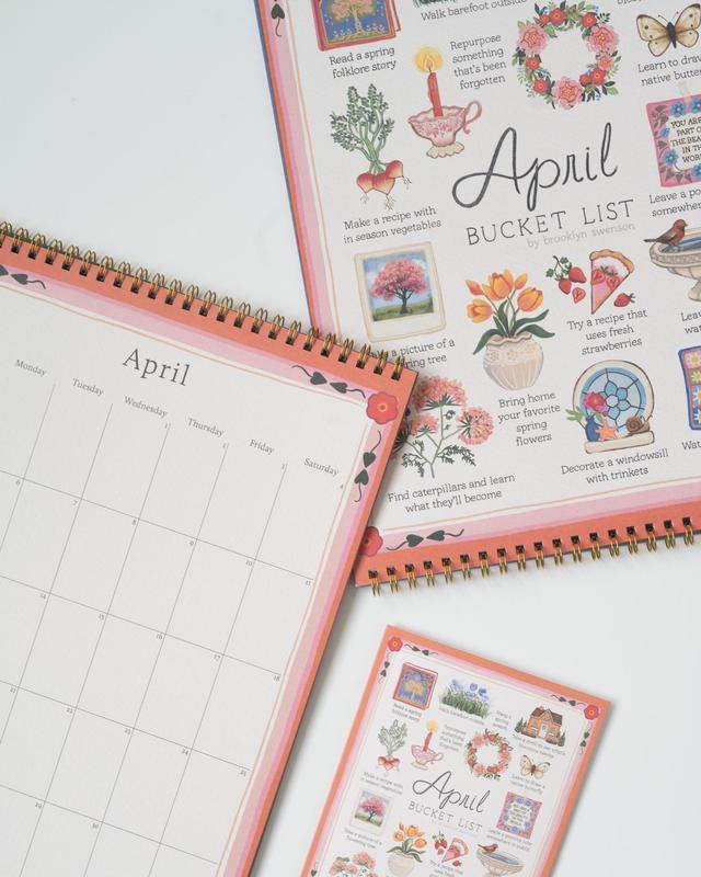 Brooklyn Swenson 2026 Bucket List Calendar Spiral Bound Art Planner ...