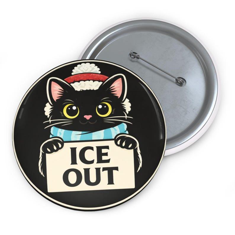 ICE Out Pin Anti ICE Pin Abolish ICE Protest Pin Ice Out Black Cat Pin ...
