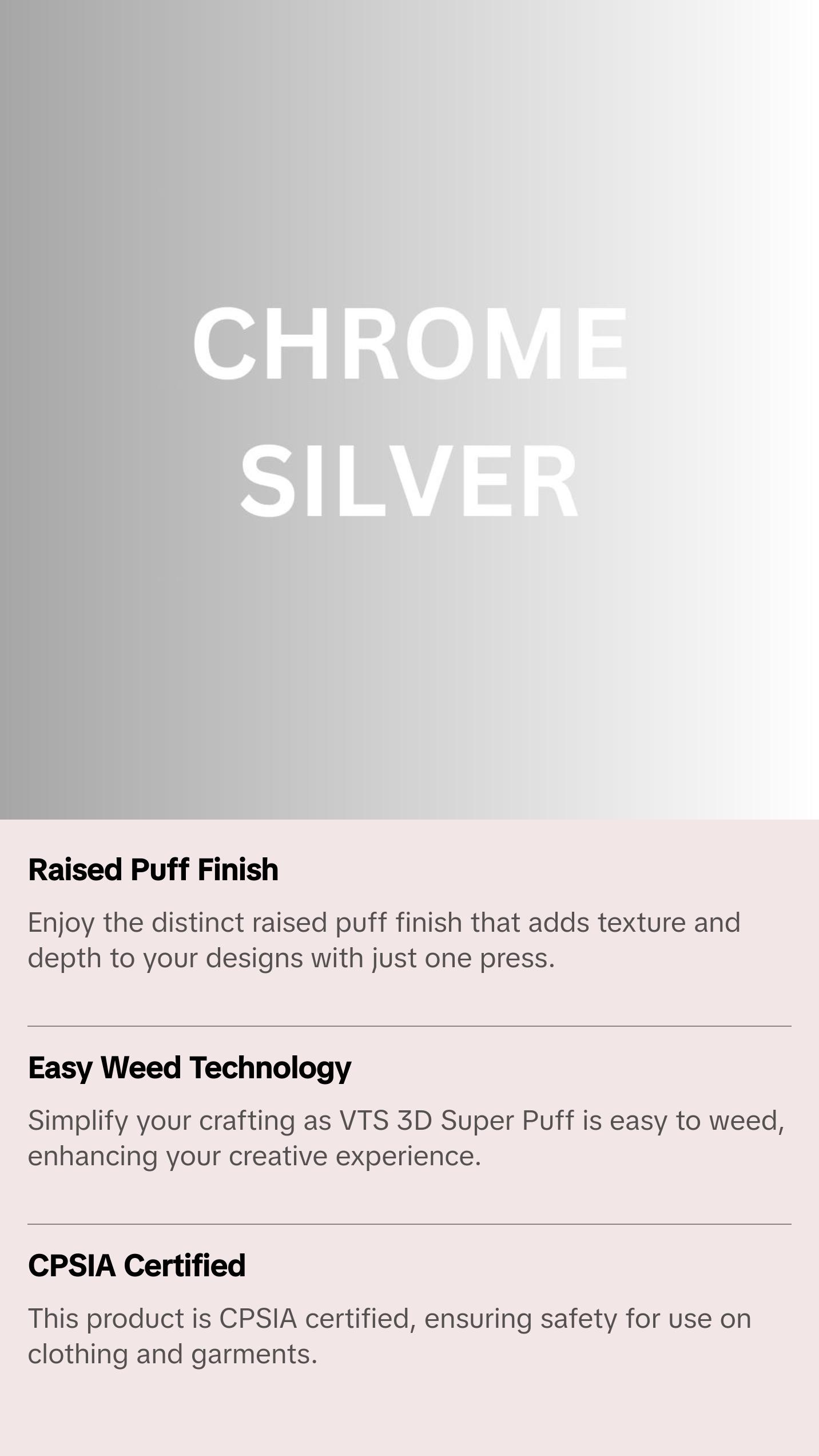3D Super Puff Heat Transfer Vinyl - Chrome Silver - TikTok Shop