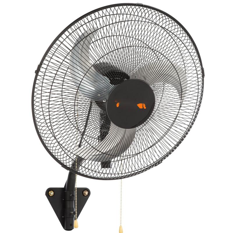 Wall Mount Fan, 18-Inch, Industrial Oscillating, 3-Speed High-Velocity ...