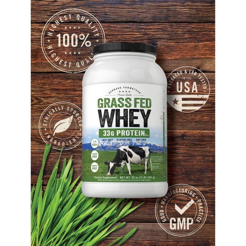 Carlyle Grass Fed Whey Protein Powder | 2lb | 33g of Protein Per ...