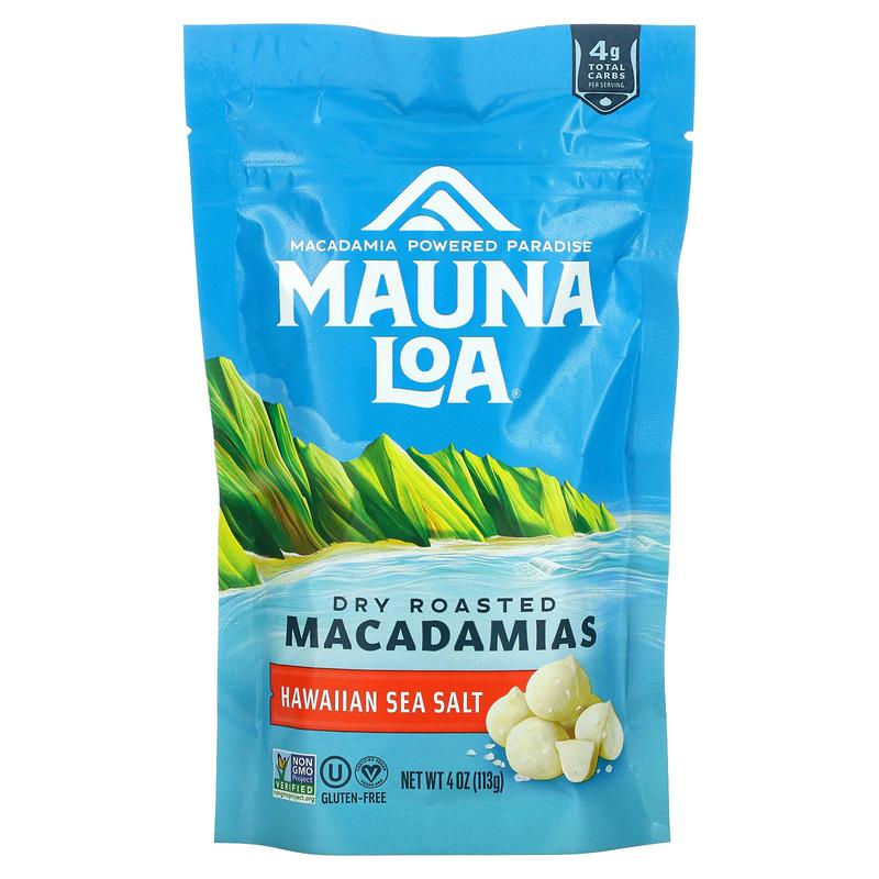 Mauna Loa Dry Roasted Macadamias, Hawaiian Sea Salt, 4 oz (113 g)