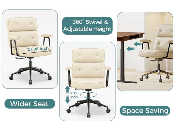 Home Office Desk Chair, Ergonomic Computer Chair with Lumbar Support ...