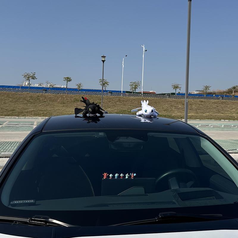Toothless Car Ornament - Electric Motorcycle Toy & Roof Top Decor ...