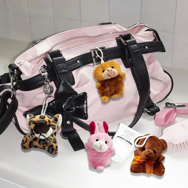 24PCS Mini Animal Plush Toy Assortment (24 Units), Animals Keychain ...