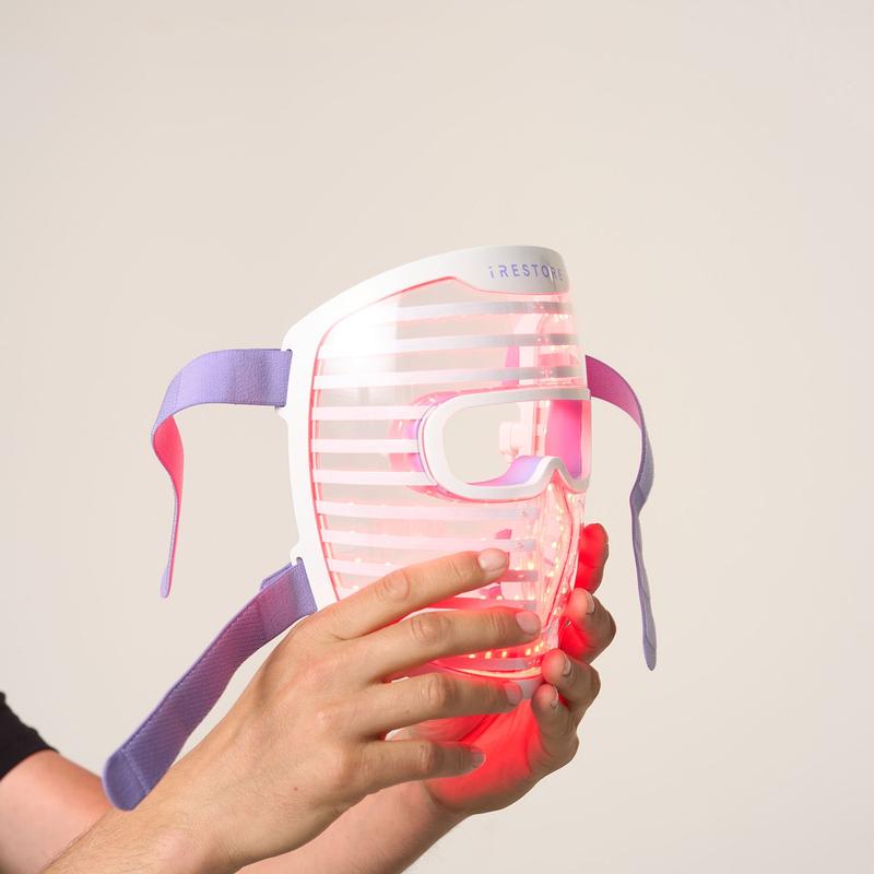 iRESTORE LED Face Mask Light Therapy for Youthful Radiant Skin Blue ...