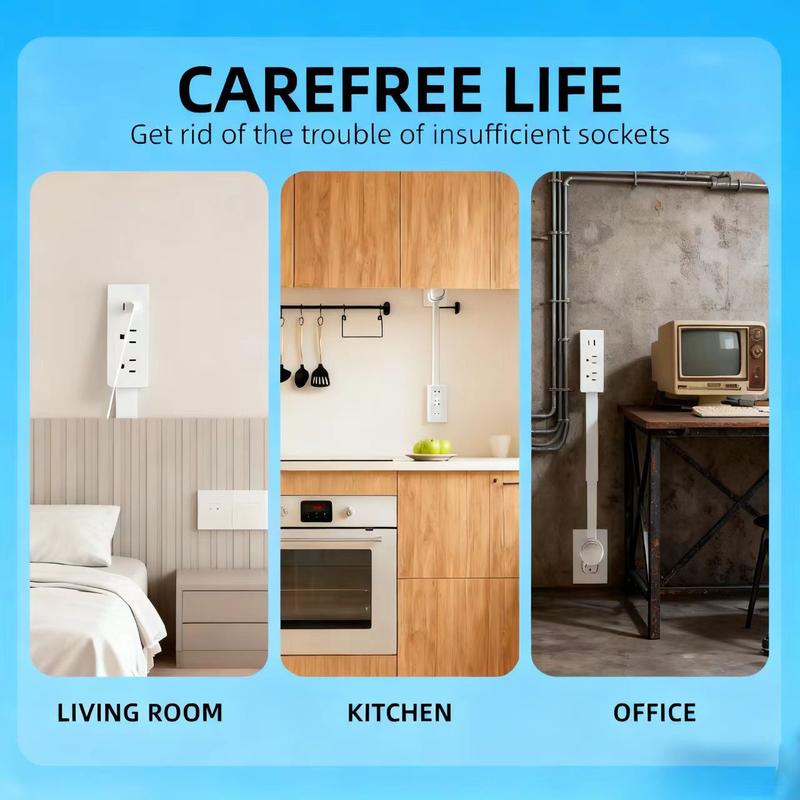 Outlet Extender Outlet electrical Mountable Multi Plug Wall Outlet ...
