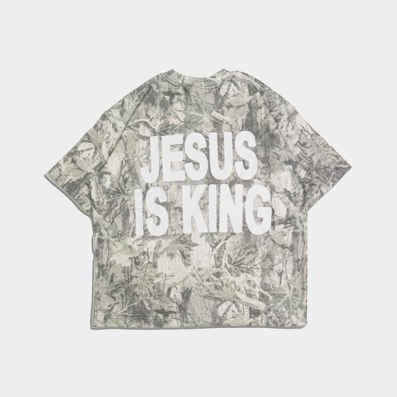 JESUS IS KING Camo Heavy Tee - TikTok Shop