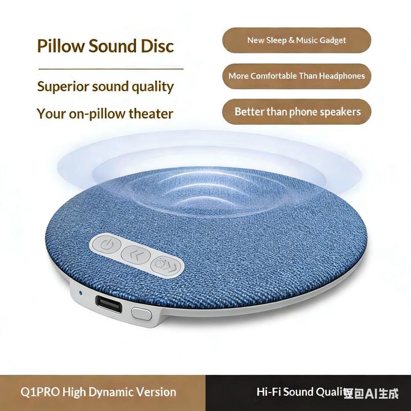 Pillow Speaker Audio Disc - Home Sleep Small Bluetooth Speaker 2026 New ...