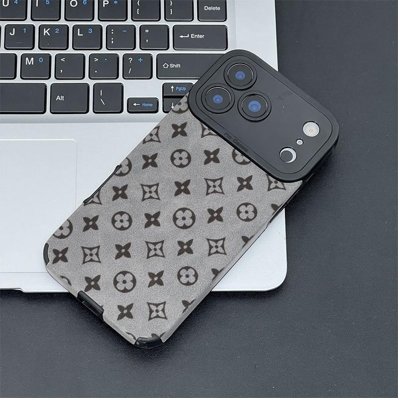 Classic Vintage Floral Pattern Phone Case Fine Hole Imitation Fur Anti ...