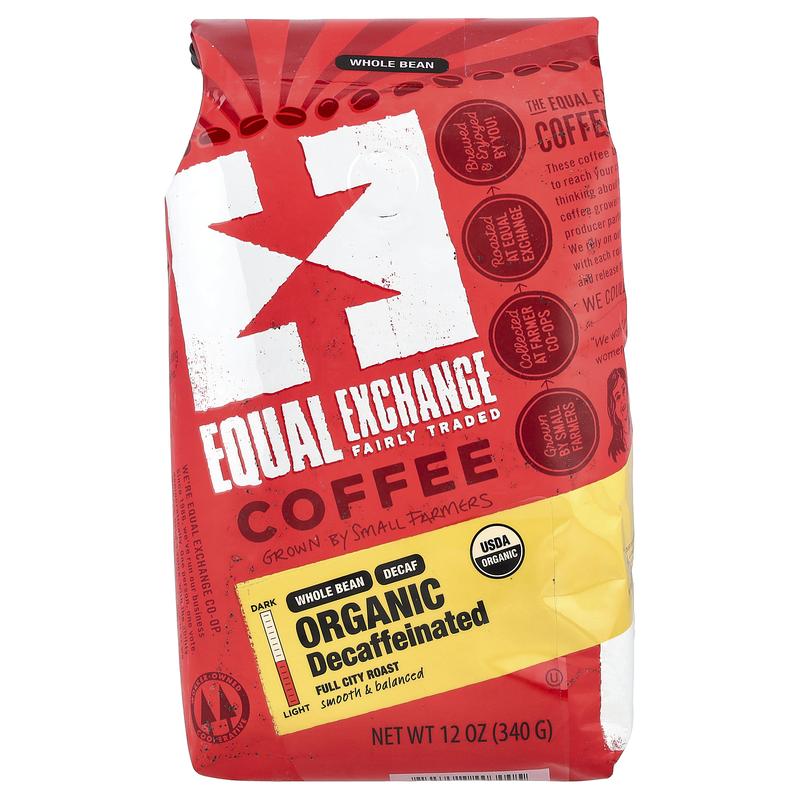 Equal Exchange Organic Coffee, Whole Bean, Full City Roast ...