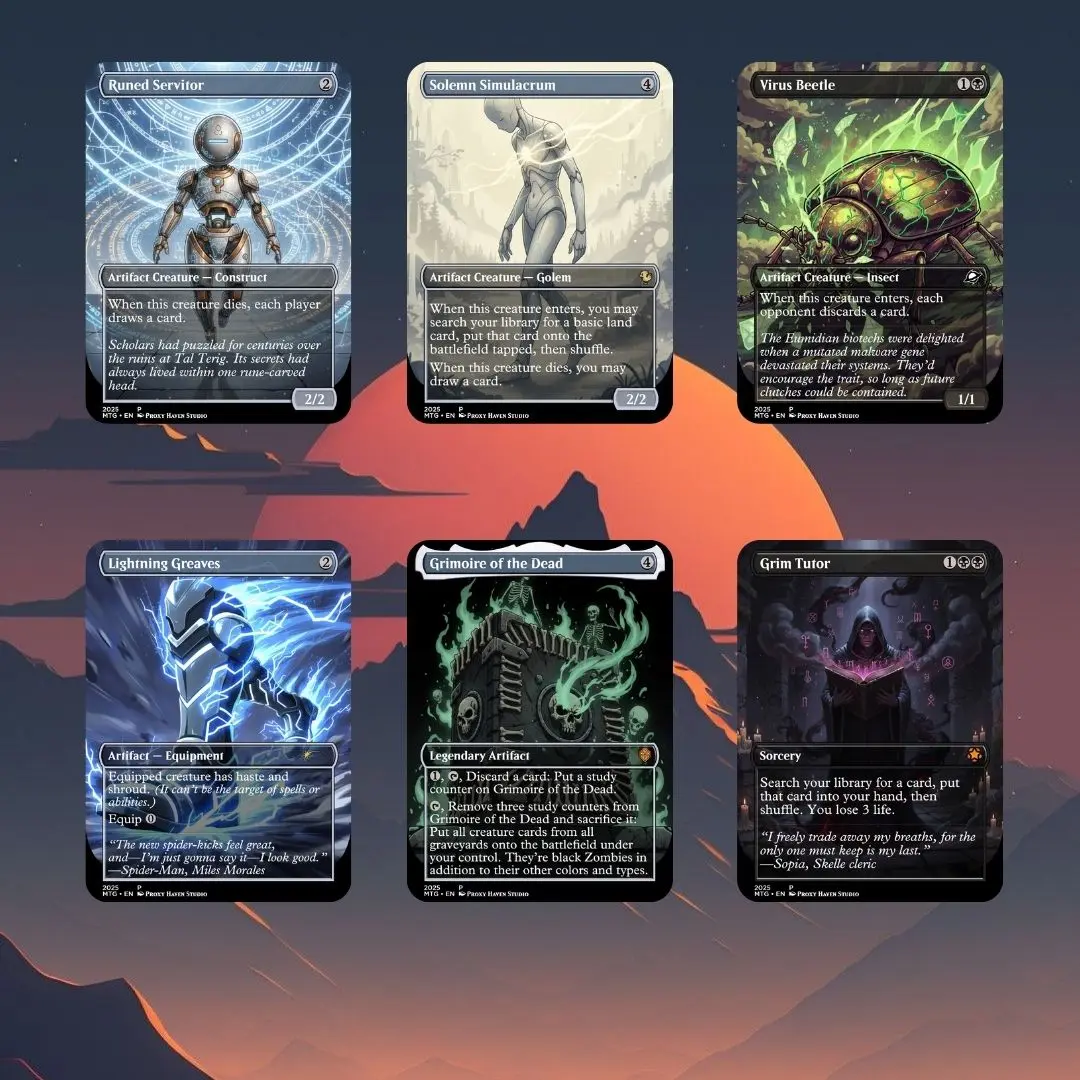 MTG Proxy 100+ Card Commander Deck Tergrid God of Fright Discard ...