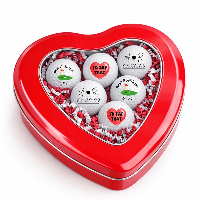 Valentine’s Golf Gift Set for Him Heart Tin Gift Box for Boyfriend ...