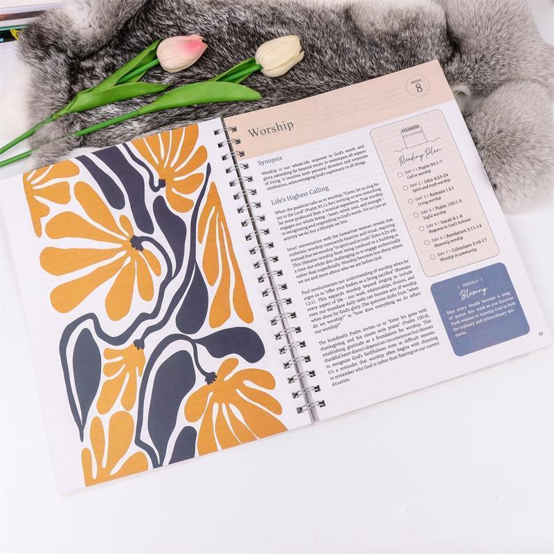 The Bible in a Year 52-Week Study Daily Prayer and Notes Set, Spiritual ...