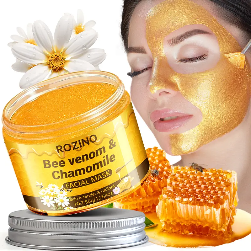 ROZINO Bee Venom & Chamomile Gold Peel Off Mask 50g for Radiant Skin ...