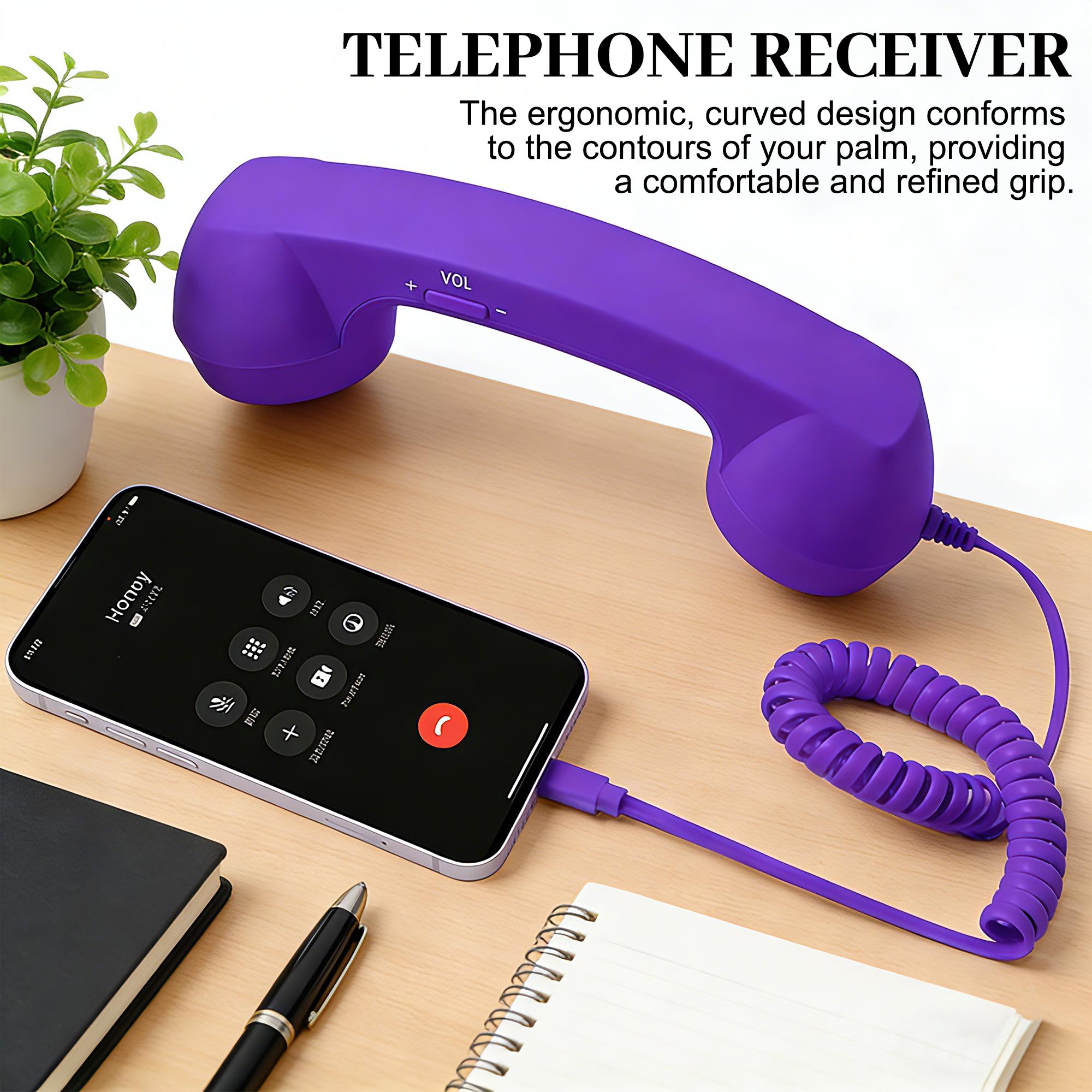 Retro Phone Handset 2026 New Type-C Wired Handset for iPhone Classic ...
