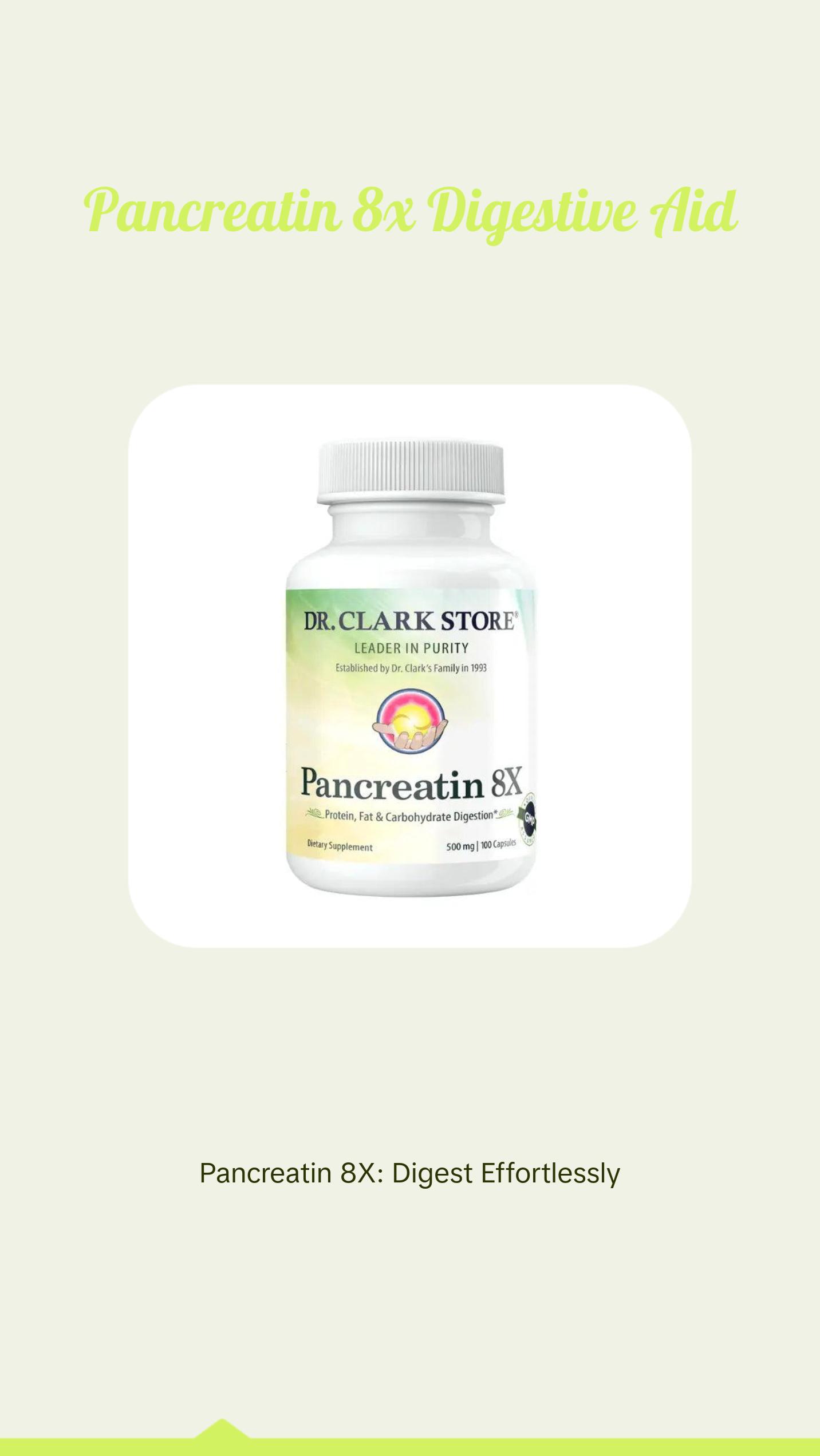 Pancreatin 8X, 500 mg 100 capsules - Natural Digestive Enyzmes - TikTok ...