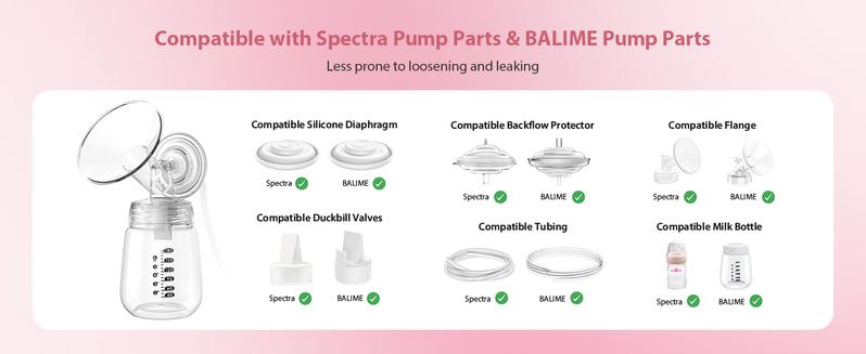 Breast Pump Parts Compatible with Spectra S1/S2/9 Plus, Not Original ...