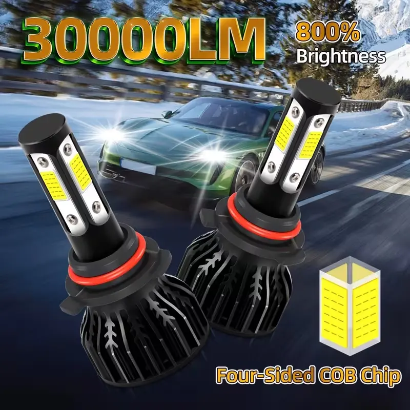 4PCS Auto LED Headlight Bulb Set - 120000LM 6000K Cool White, Adaptive ...